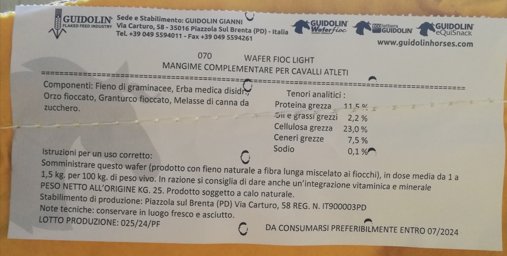 WAFER FIOC LIGHT 40sacchi x 25kg - SPEDIZIONE INCLUSA